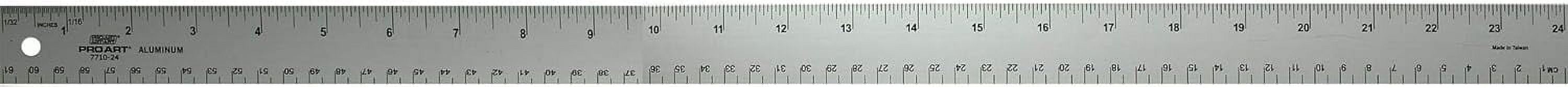 24-inch x 1-1/4-inch Aluminum Ruler, Metal - Walmart.com