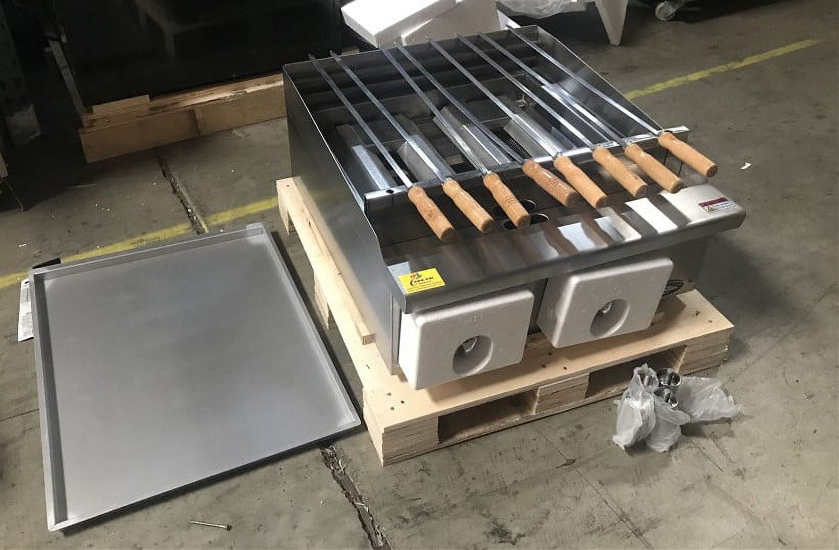 24 in Natural Gas/Propane Shish Kabab Broiler Grill Outdoor Meat - NSF ...