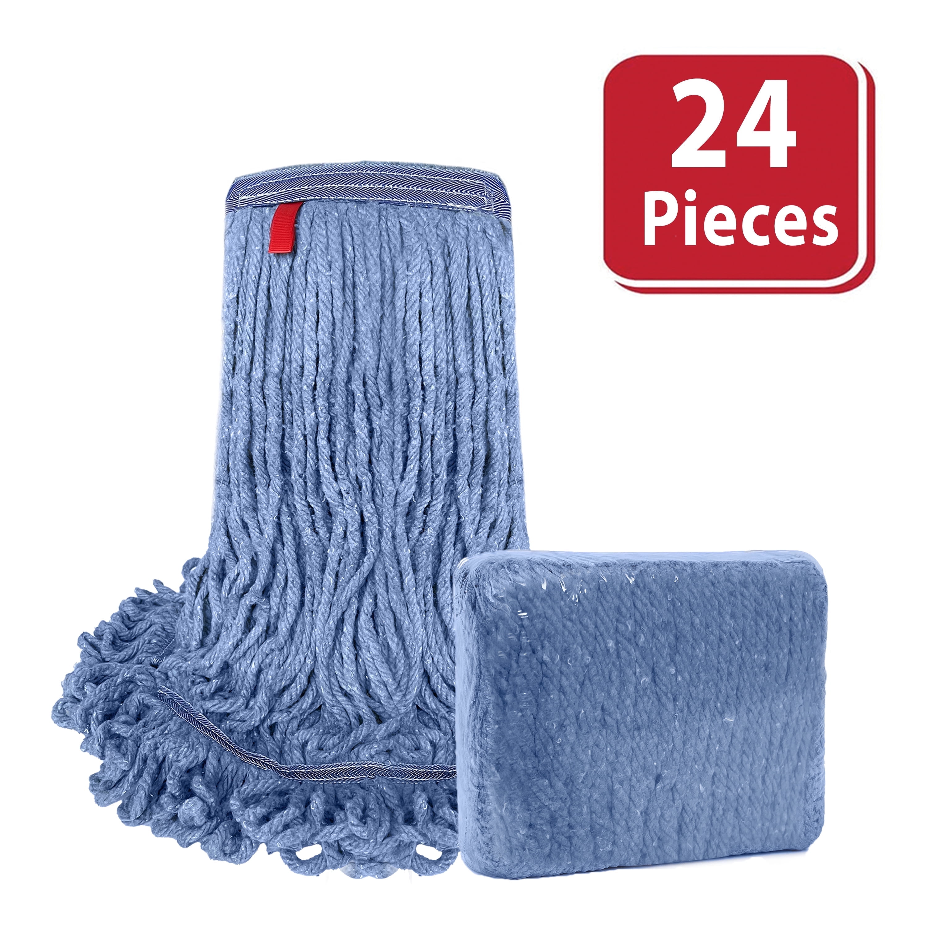 24 oz Blended Loop-End Heavy Duty Mop Head Refill for Commercial and ...