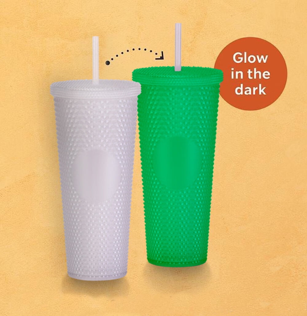 24 oz Double Wall Plastic Matte Studded Tumbler with Lid and Straw ...