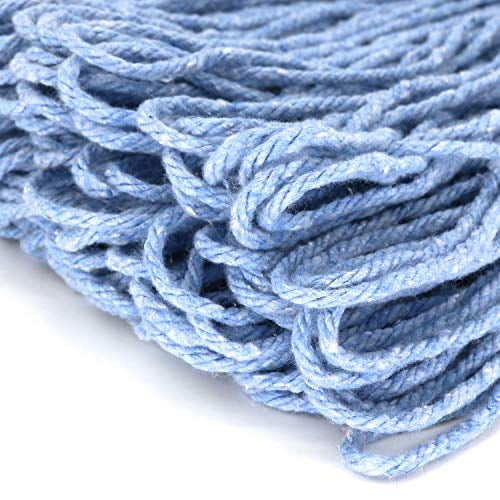 24 oz Loop-End Cotton String Mop Head, Heavy Duty String Mop Refills, 6 ...