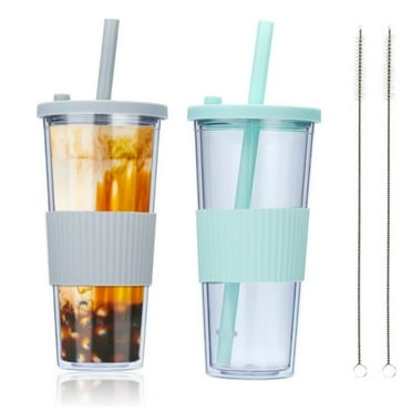 Galvanox Iced Coffee Cup with Lid and Straw, 16oz Reusable Insulated ...