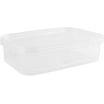 34 oz Rectangular Clear Food Storage Containers with Lids - Stackable ...