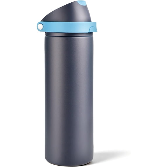 24 oz Stainless Steel Water Bottle with 2-in-1 Quick Flip Straw and ...