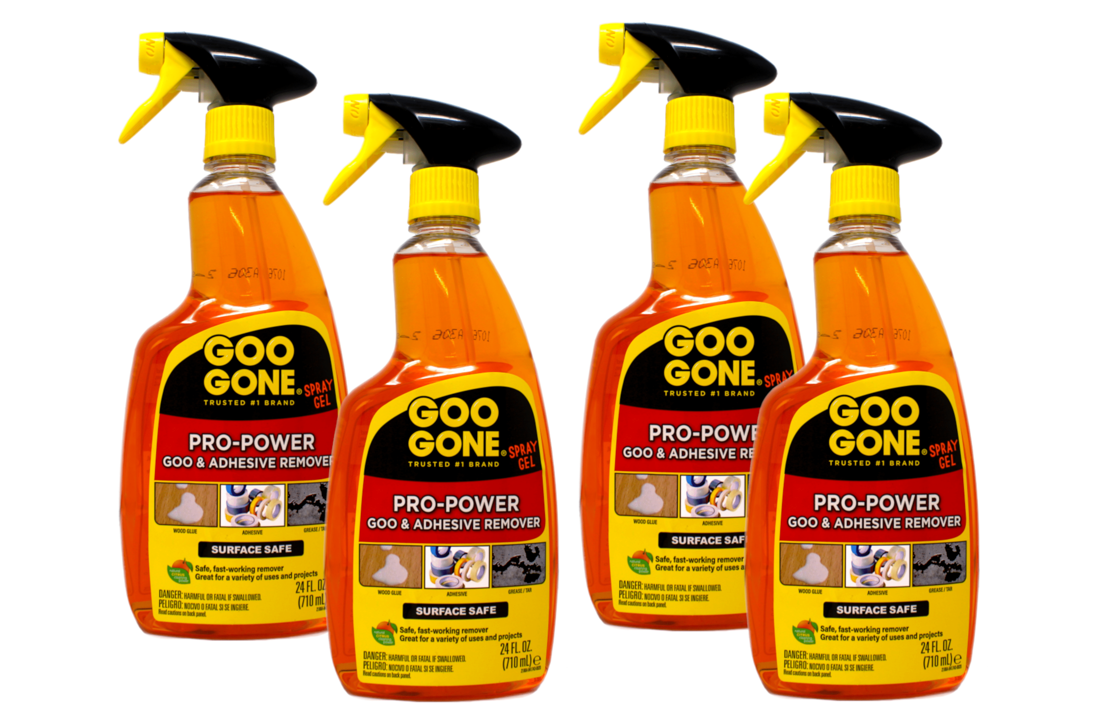4 Pack - Goo Gone Pro-Power Heavy Duty Tape, Adhesive & Grease Remover ...