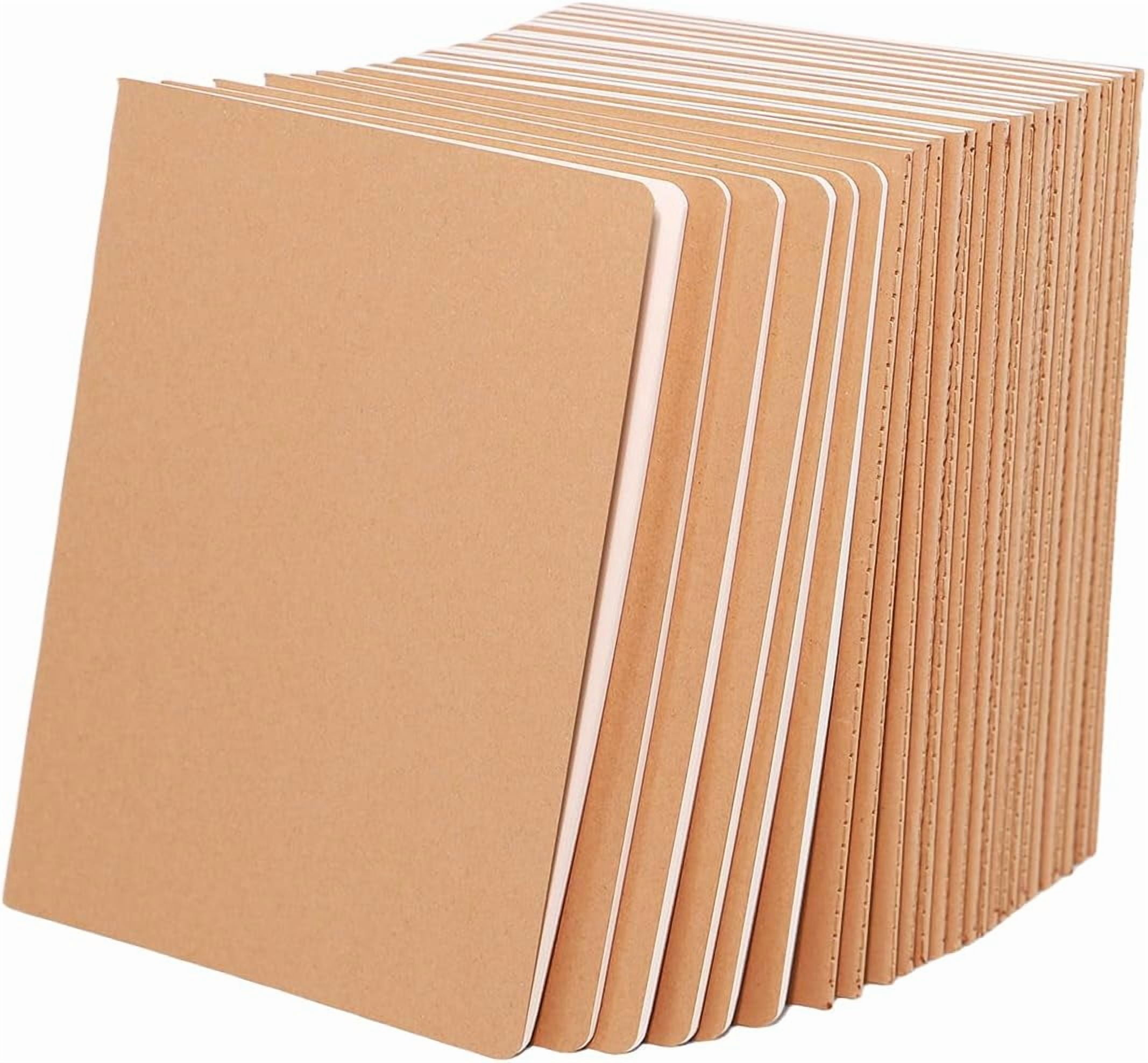 24 pack A5 Blank Notebook Bulk Kraft Cover Blank Sketch Book Pad Travel ...