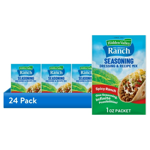 (24 pack) Hidden Valley Gluten Free Spicy Ranch Salad Dressing and ...