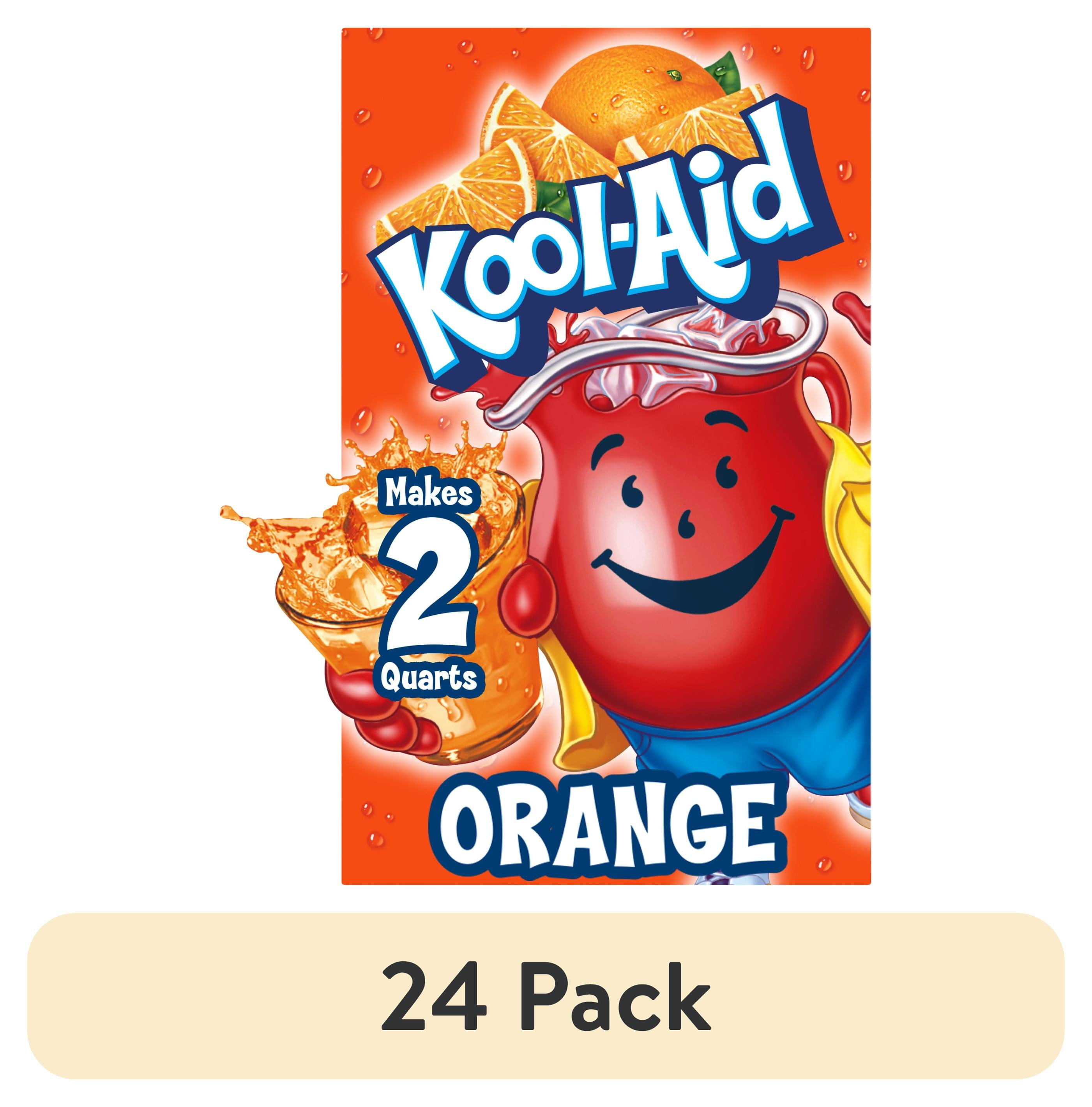 (24 pack) Kool-Aid Unsweetened Orange Powdered Soft Drink Mix, 0.15 oz ...