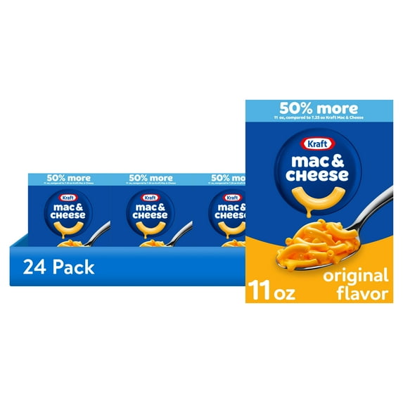 (24 pack) Kraft Original Mac & Cheese Macaroni and Cheese Dinner, 11 oz ...