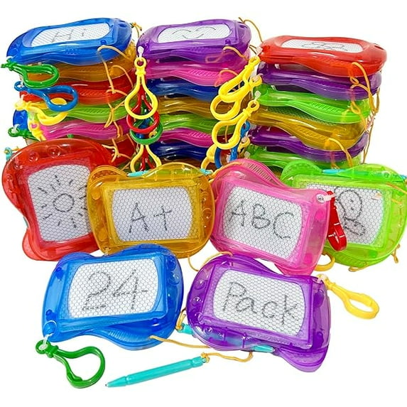 24 pack Mini Magnetic Drawing Board keychain for backpack Erasable ...