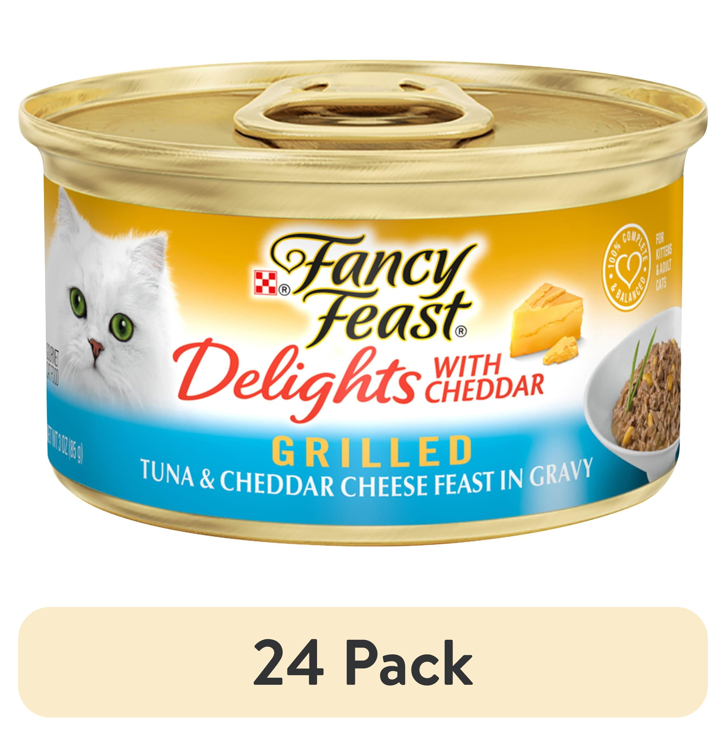 (24 pack) Purina Fancy Feast Delights with Cheddar Wet Cat Food ...