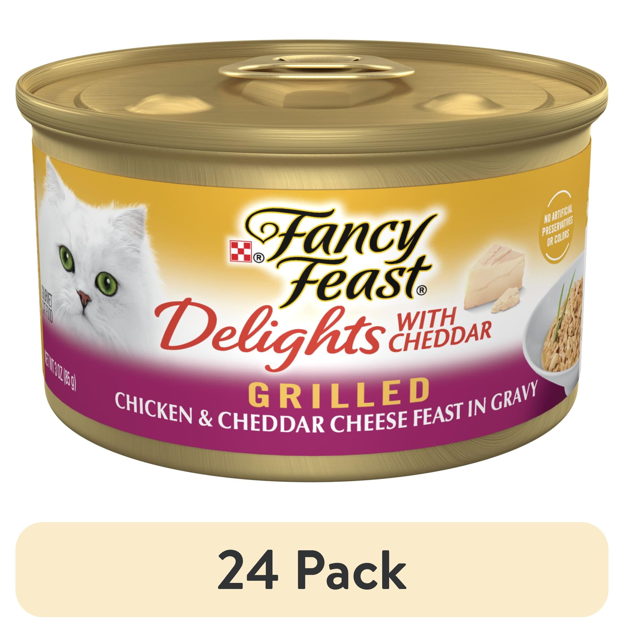 (24 pack) Purina Fancy Feast Grilled Delights with Cheddar Wet Cat Food ...