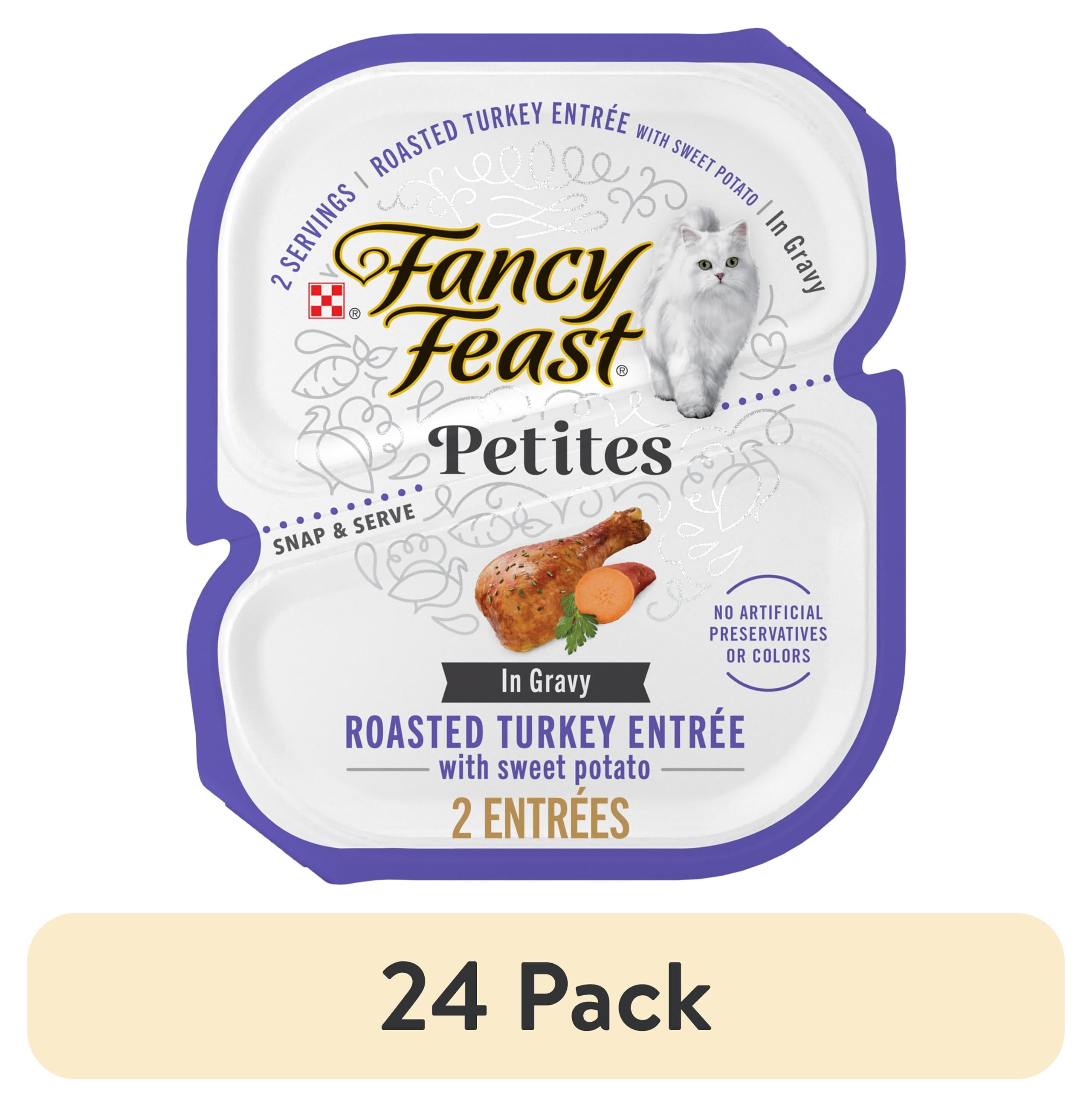 (24 pack) Purina Fancy Feast Petites With Roasted Turkey Entrée with ...