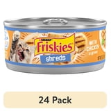 (24 pack) Purina Friskies Shreds, Chicken in Gravy, Wet Cat Food, 5.5 ...