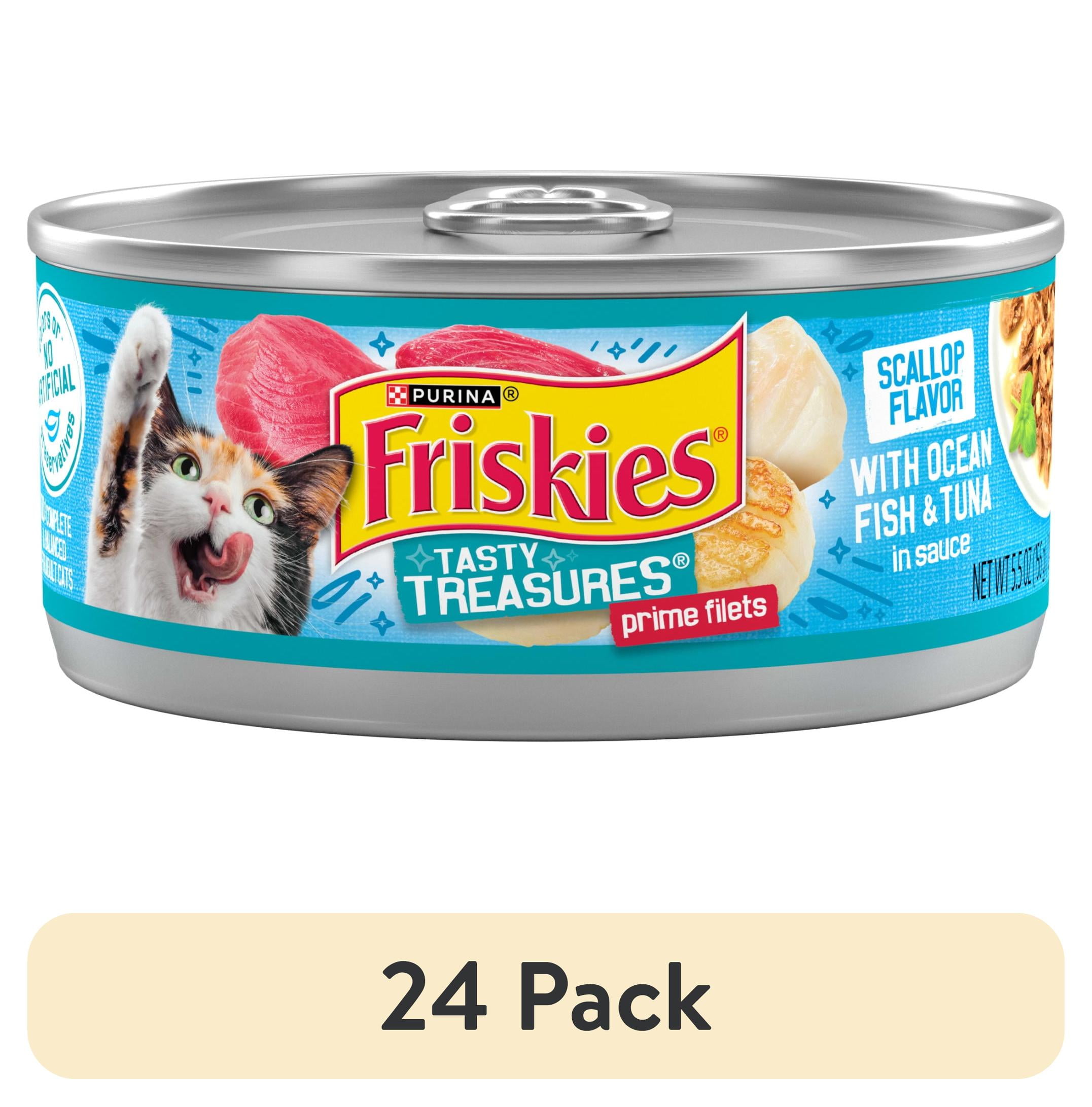 (24 pack) Purina Friskies Tasty Treasures Prime Filets, Tuna, Wet Cat ...
