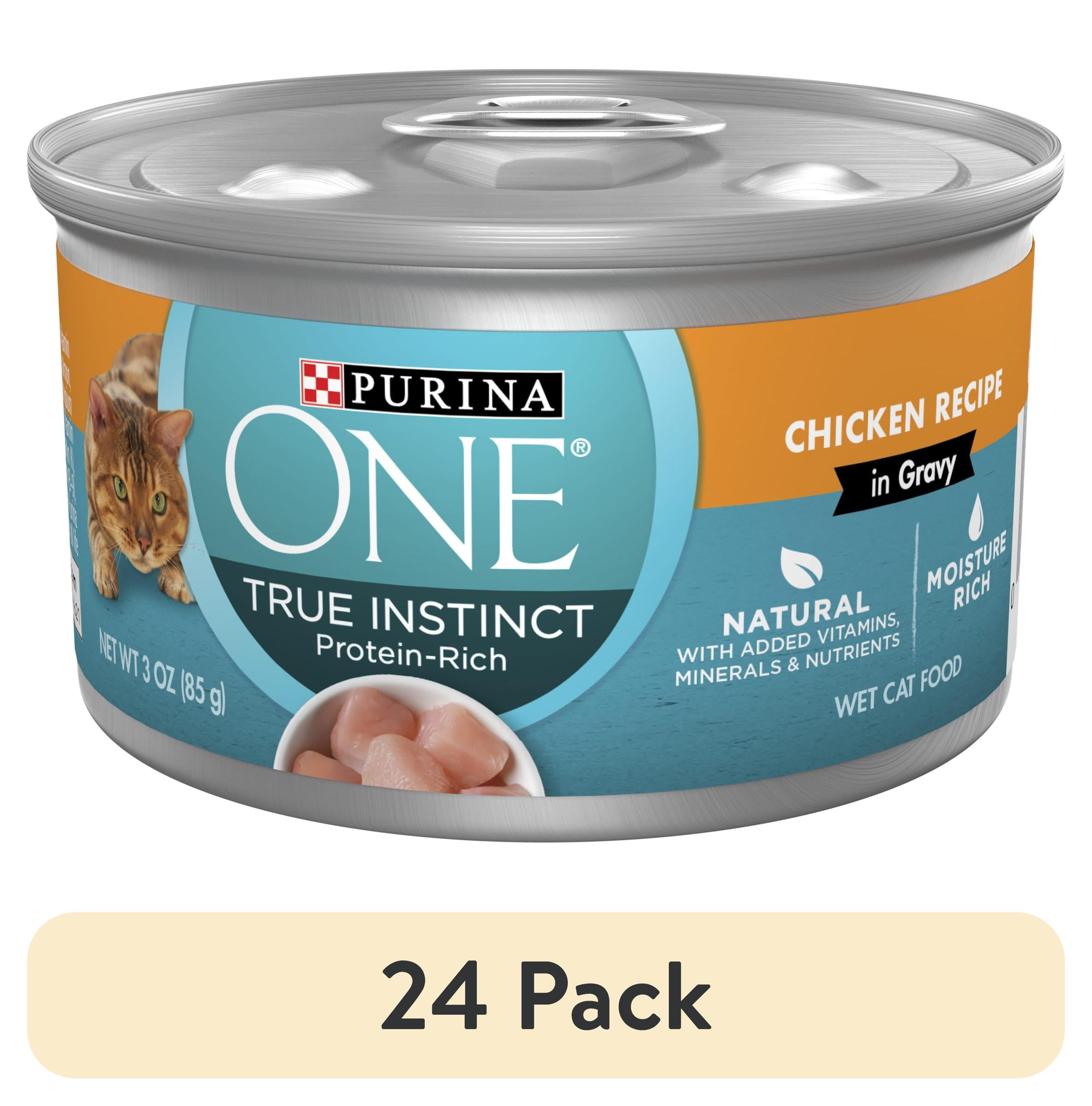 (24 pack) Purina ONE Natural High Protein Cat Food, Chicken Recipe in ...