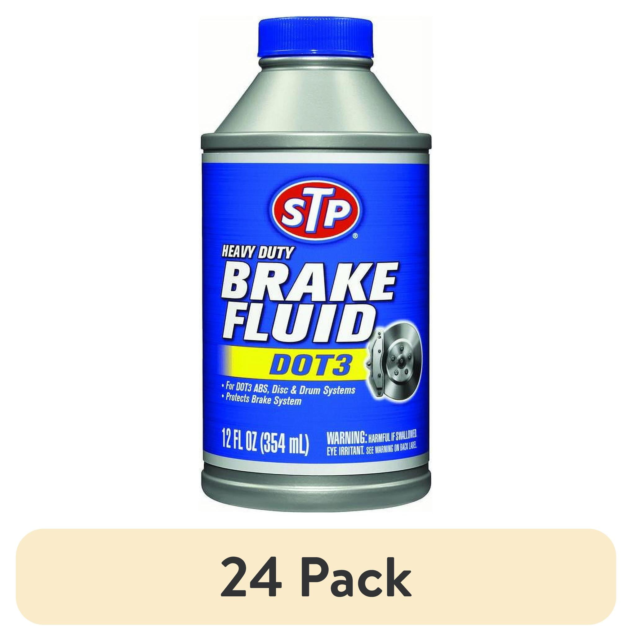 (24 pack) STP Heavy Duty DOT 3 Brake Fluid 12 oz, 50000 Mile - Walmart.com