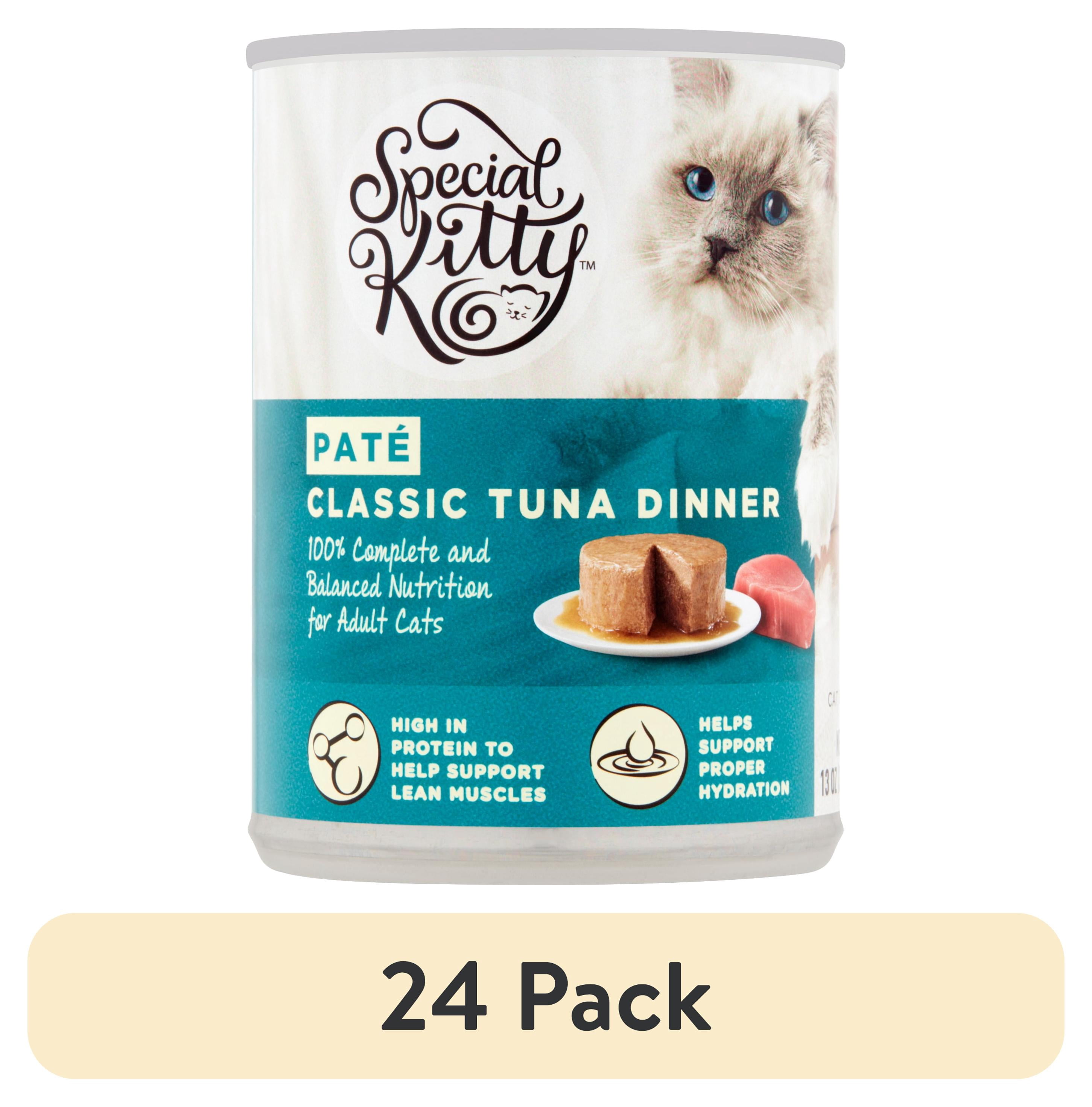 (24 pack) Special Kitty Classic Tuna Dinner Pate Wet Cat Food, 13 oz ...