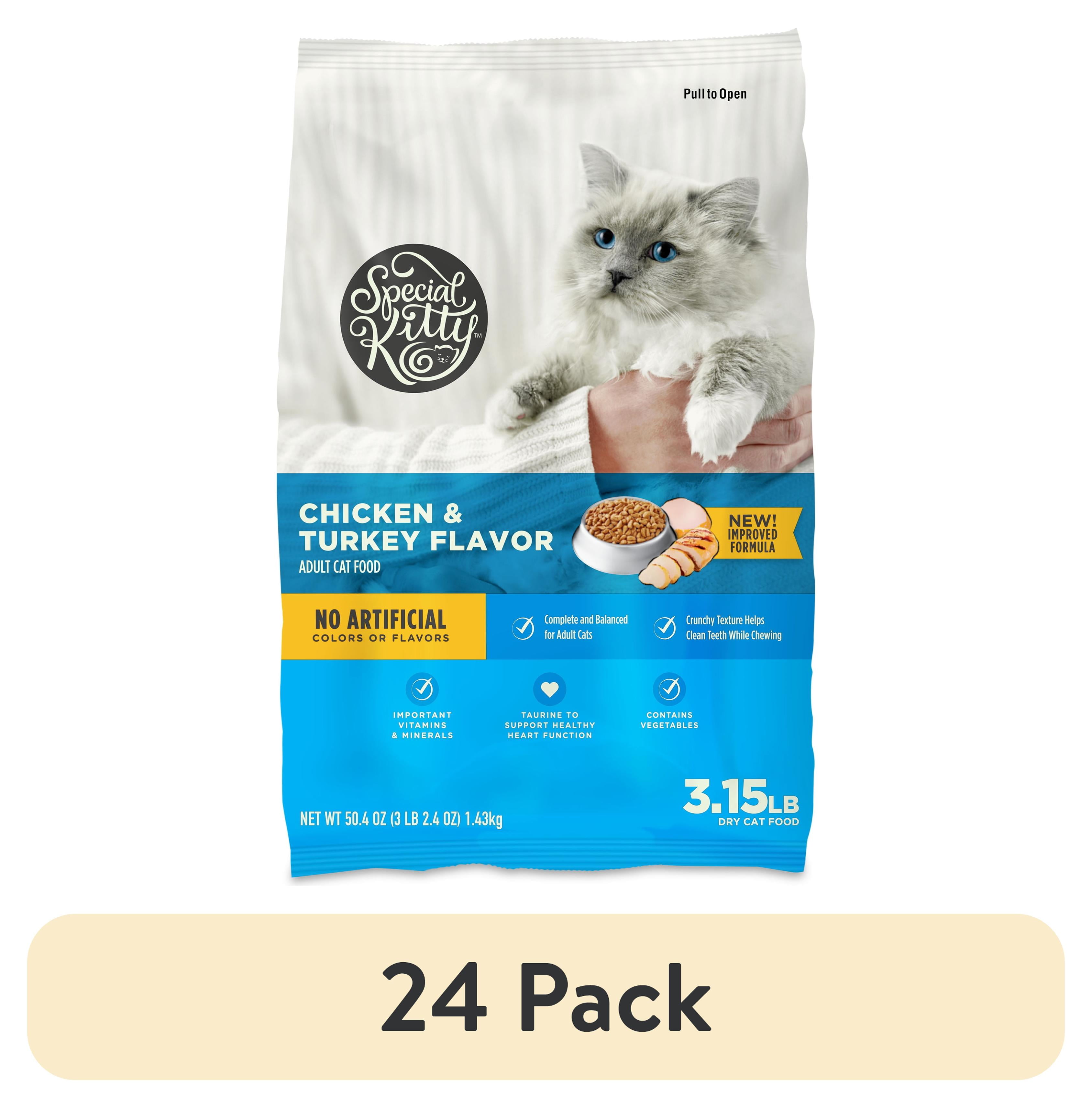 (24 pack) Special Kitty Complete Nutrition Chicken & Turkey Flavor Dry ...