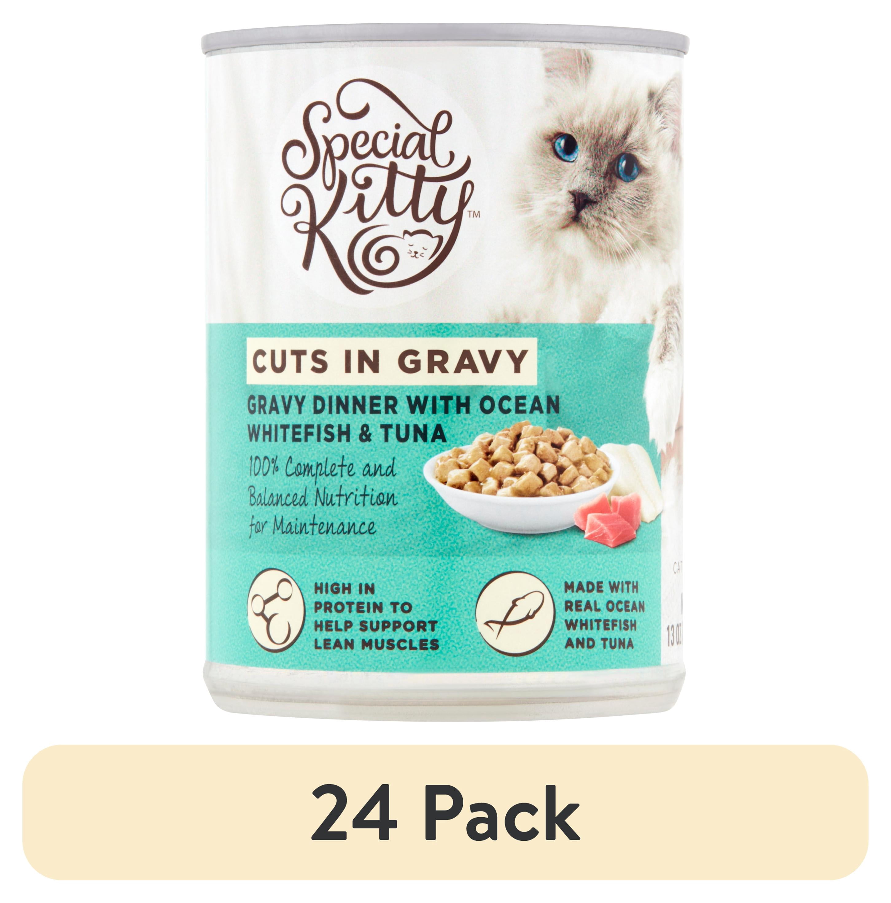 (24 pack) Special Kitty Gravy Dinner with Ocean Whitefish and Tuna Wet ...