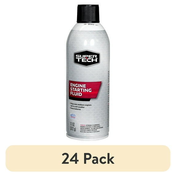 (24 pack) Super Tech Engine Starting Fluid - 11 fl oz (1 Count ...
