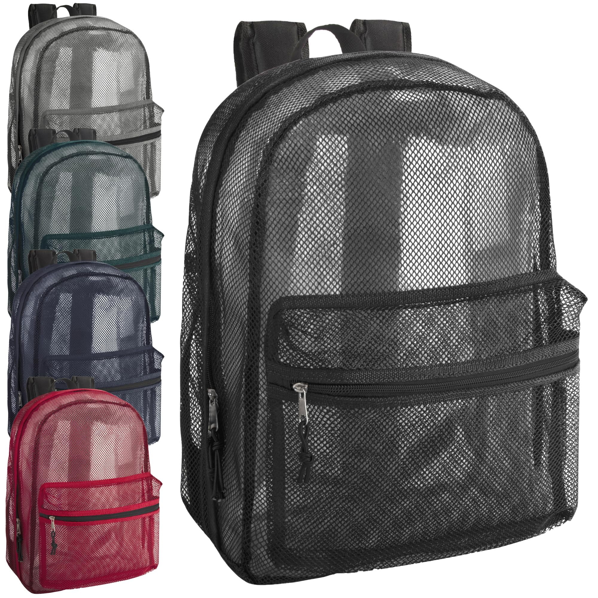 24 pack Trail maker Solid Color Transparent See Through Mesh Stadium ...