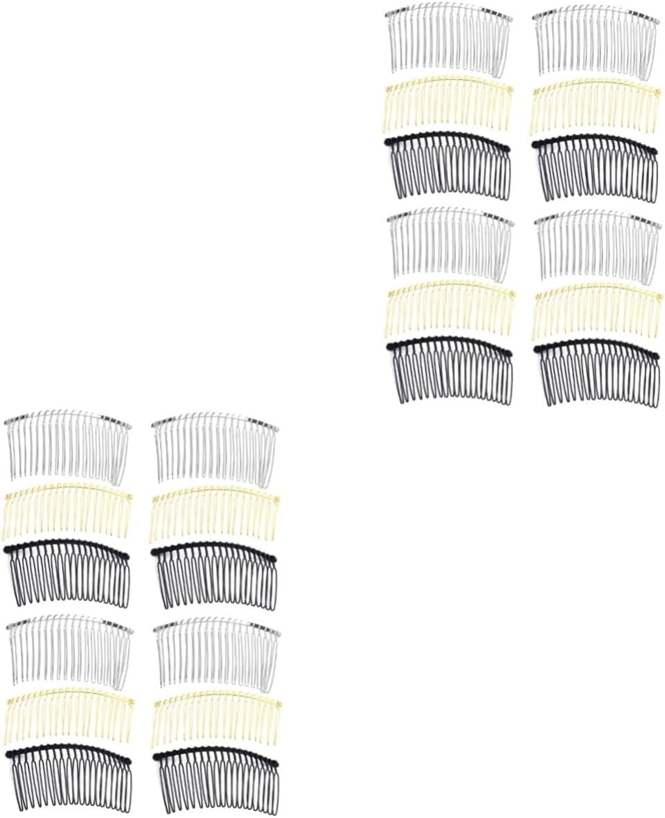 24 pcs 20 Clip for Fancy Golden French And Side Insert K Colors Veil ...