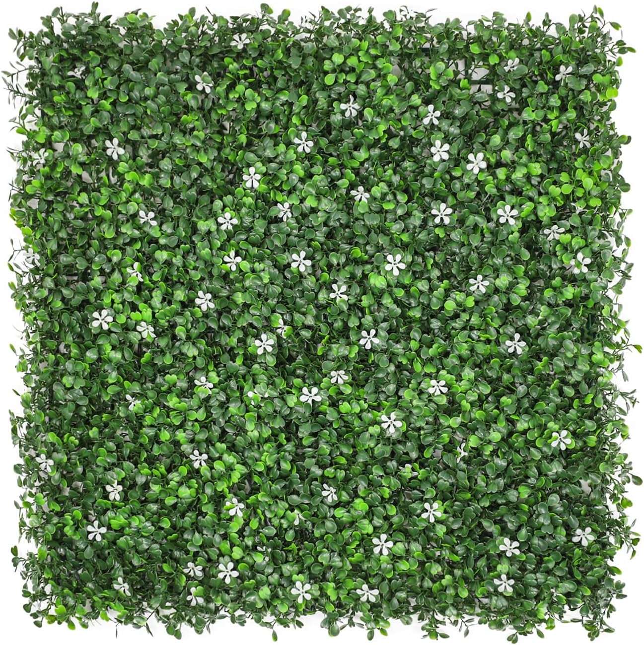 24 pcs 20" x 20" Artificial Boxwood Panel with Flowers Hedge Topiary ...