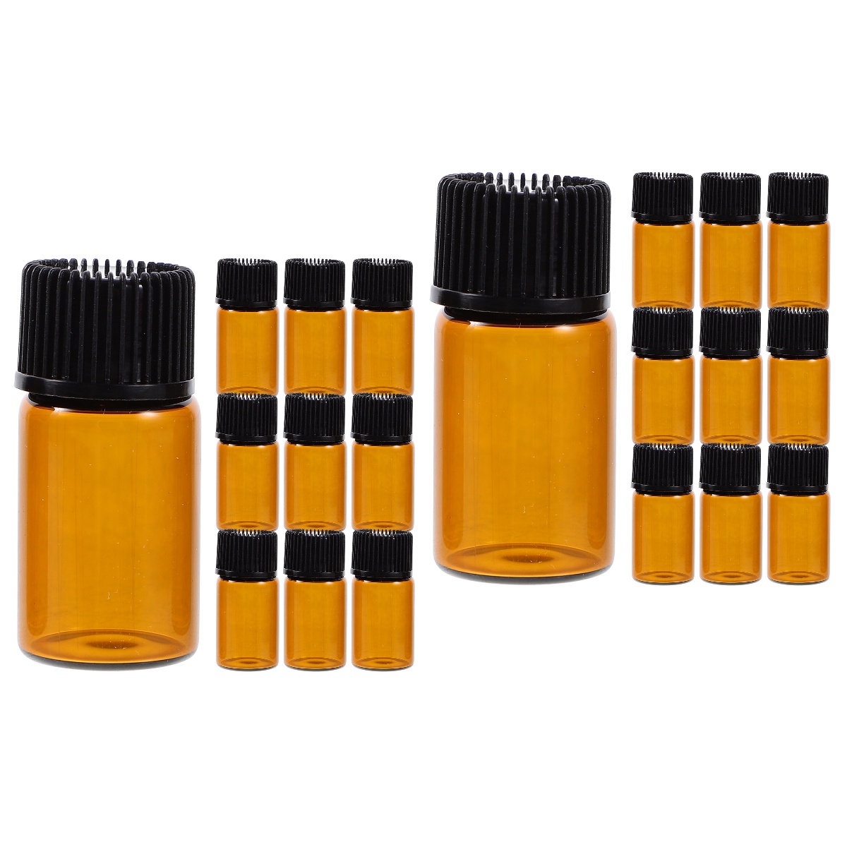 pcs 3ml Mini Vial Bottles with Orifice Reducer and for Essential Oils ...