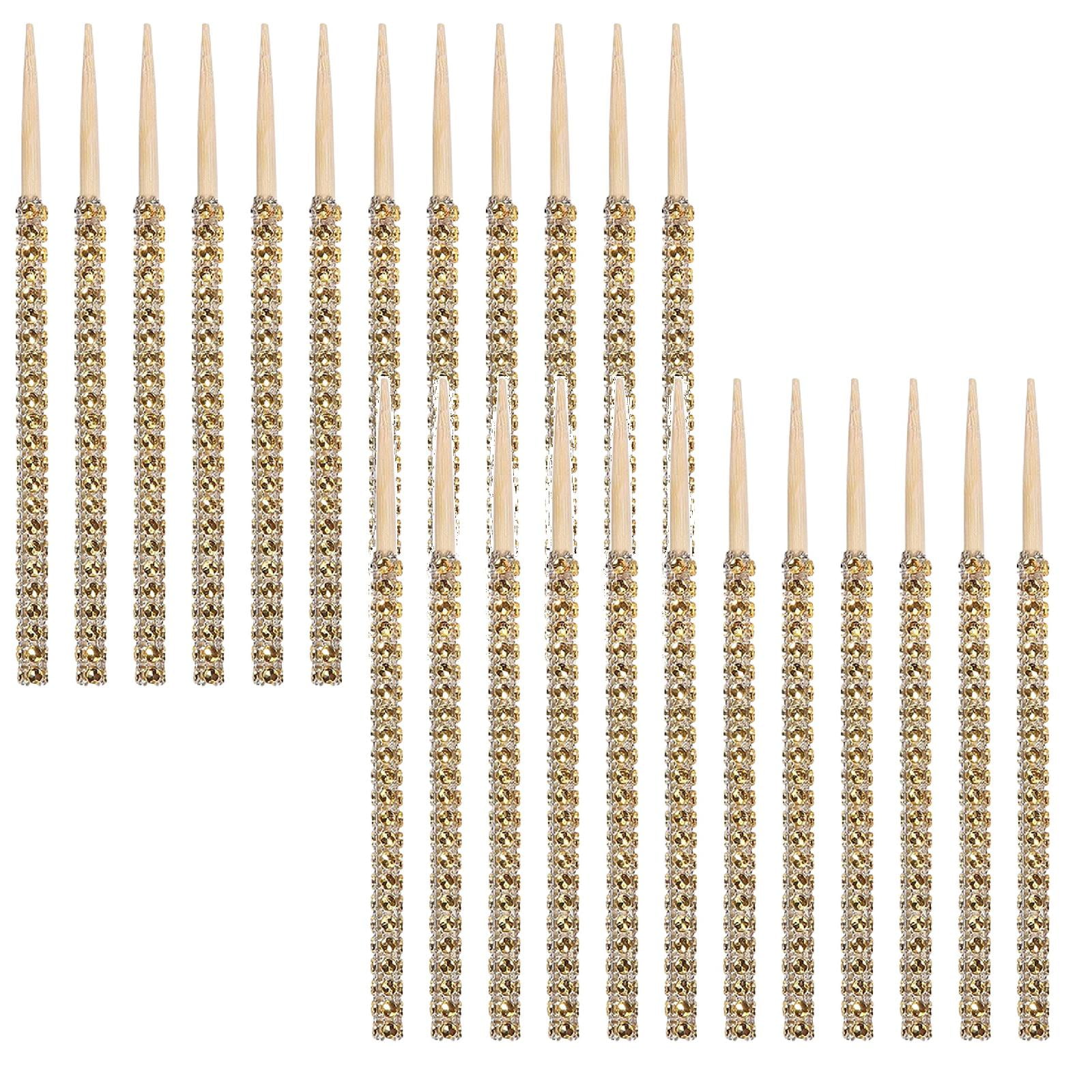 24 pcs Bling Candy Apple Sticks – Multi-Color Wooden Skewers with ...