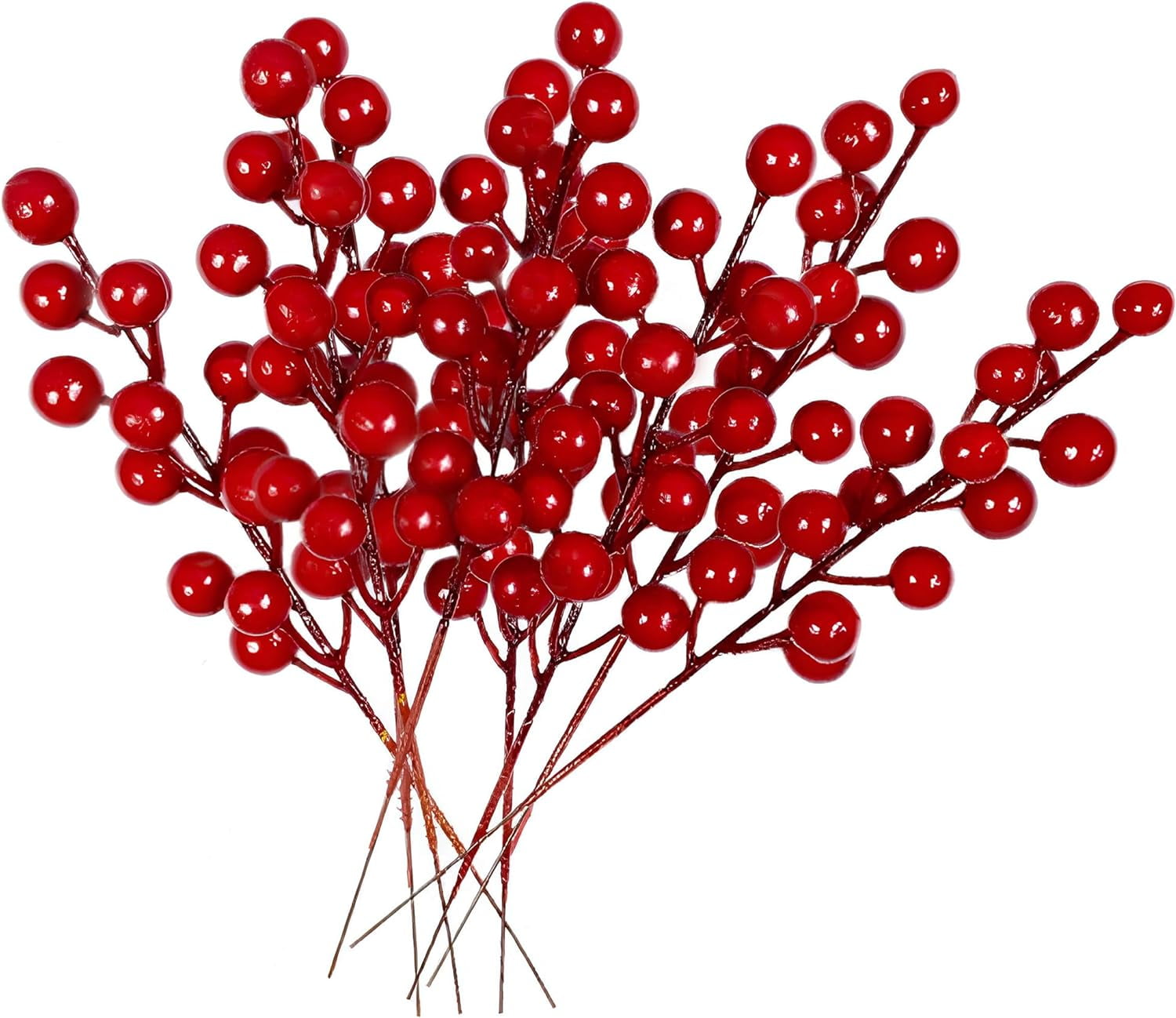 24 pcs Christmas Berries Stems Artificial Red Berry Stems for Christmas ...