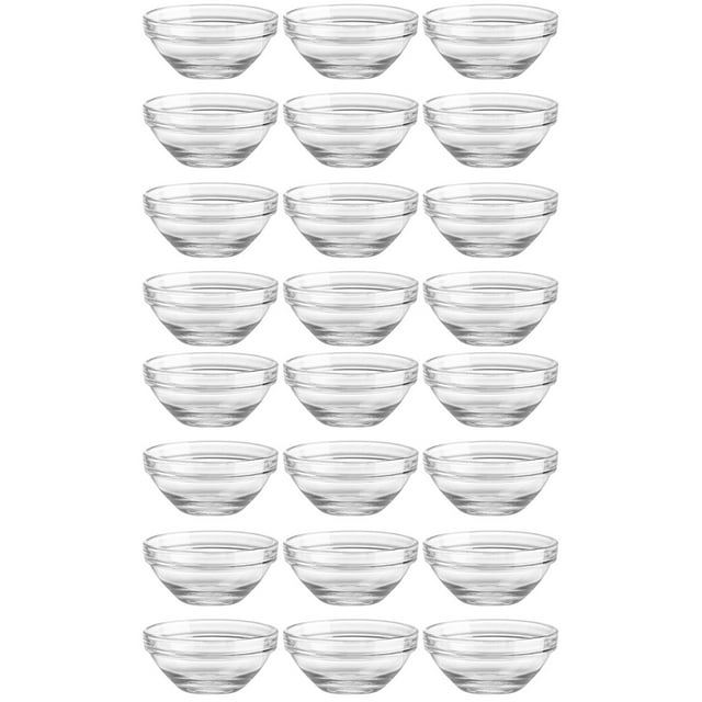 Wyn 24 Pcs Glass Mixing Bowls Glass Bowl Glass Salad Bowl Ice Cream Bowls Fruit Bowls