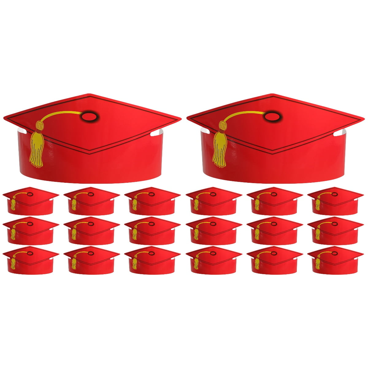 24 pcs DIY Graduation Hats Graduation Ceremony Party Paper Crowns Caps ...