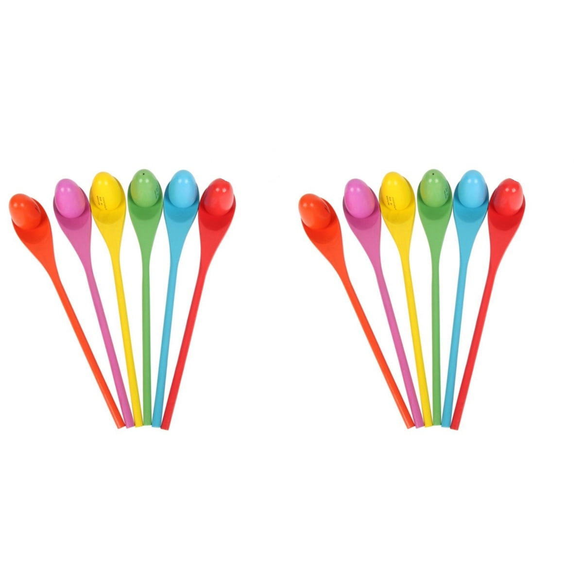 24 pcs Egg and Spoon Relay Race Game Fun Game for Parties Birthdays ...