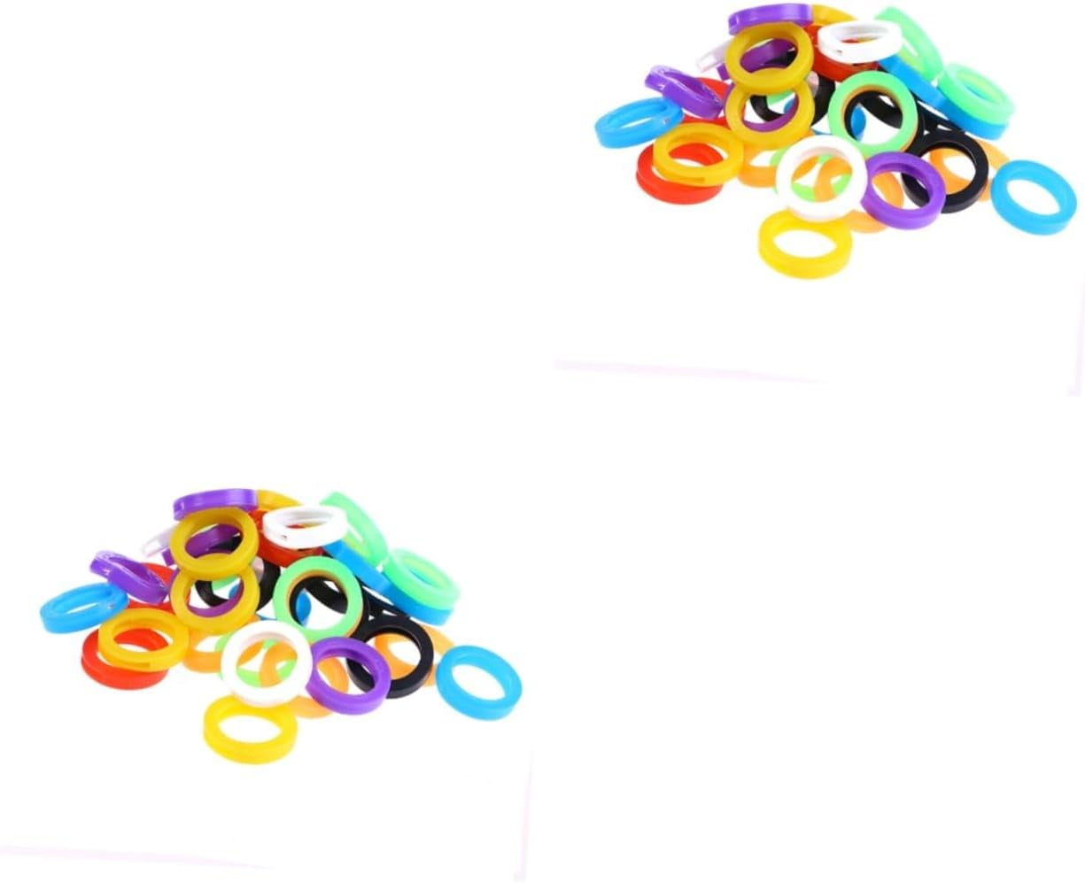 24 pcs Elastic Tabs Colored Caps Coding Id Mixed Sleeve for Cap Covers ...