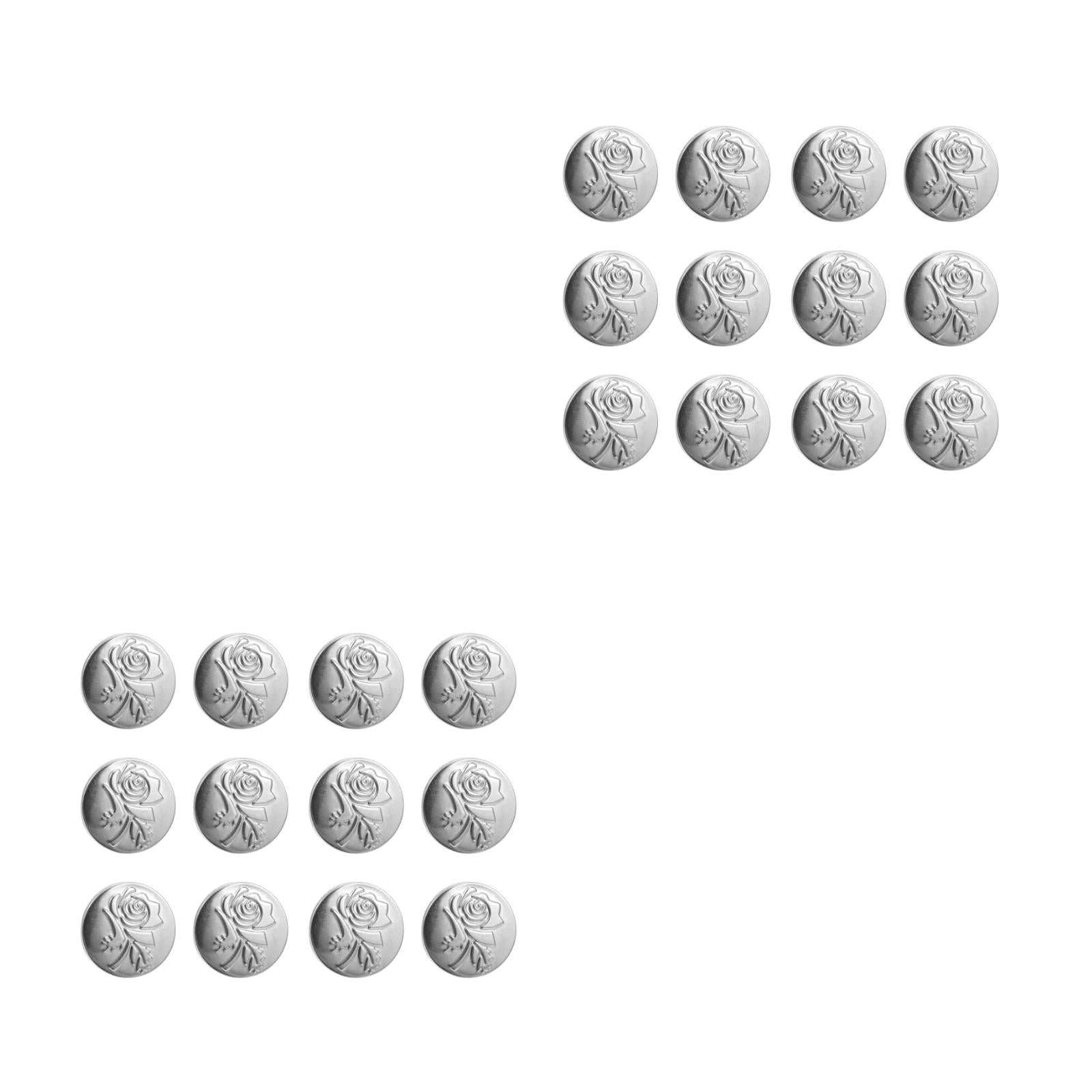 24 pcs Jeans Button Tack Buttons Snap Fastener Press Studs Metal ...