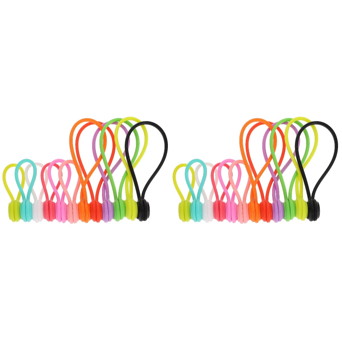 24 pcs Magnetic Cable Winder Rubber USB Cable Holder Cable Storage Tool ...