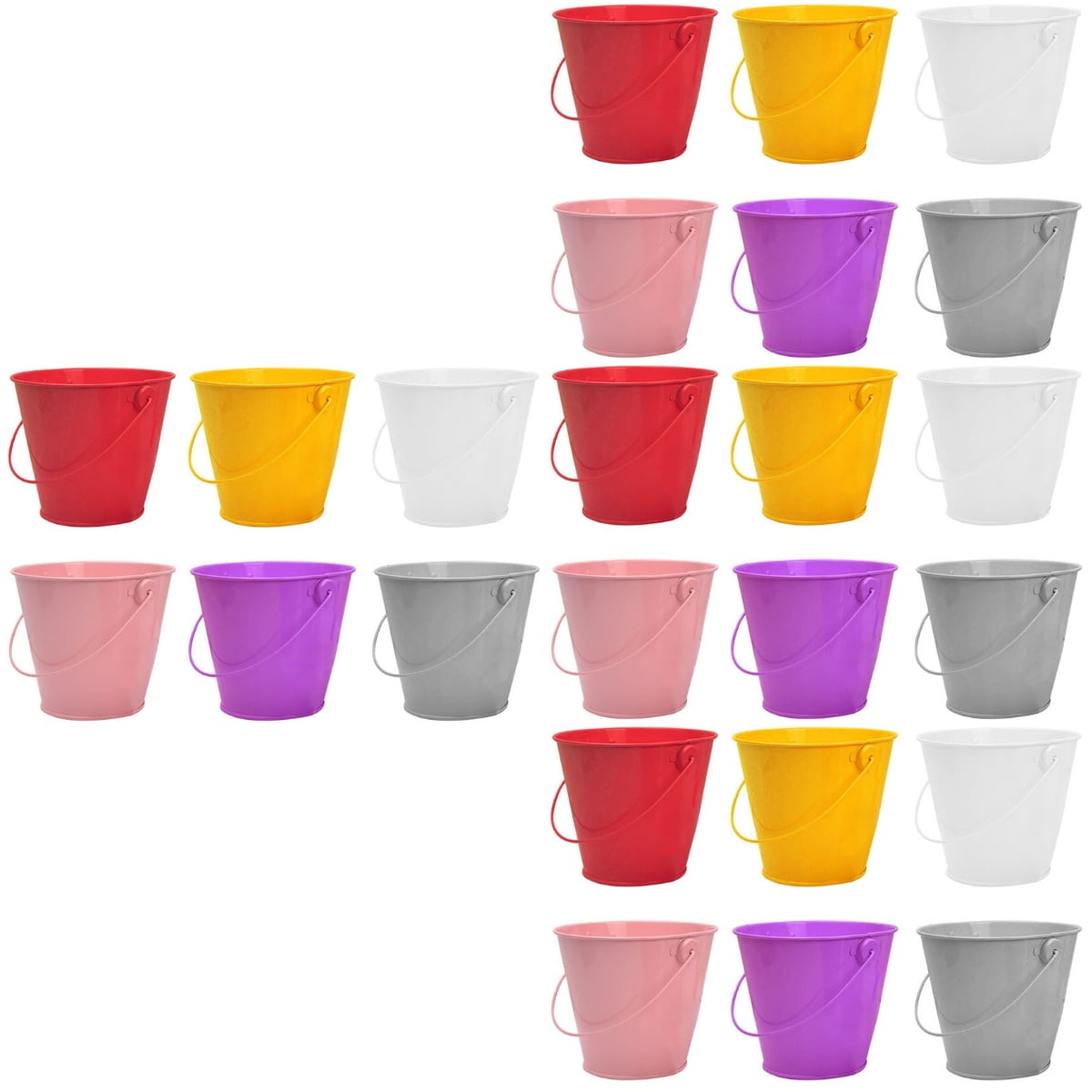 24 pcs Mini Metal Bucket Chocolate Candy Buckets Box Wedding Party ...
