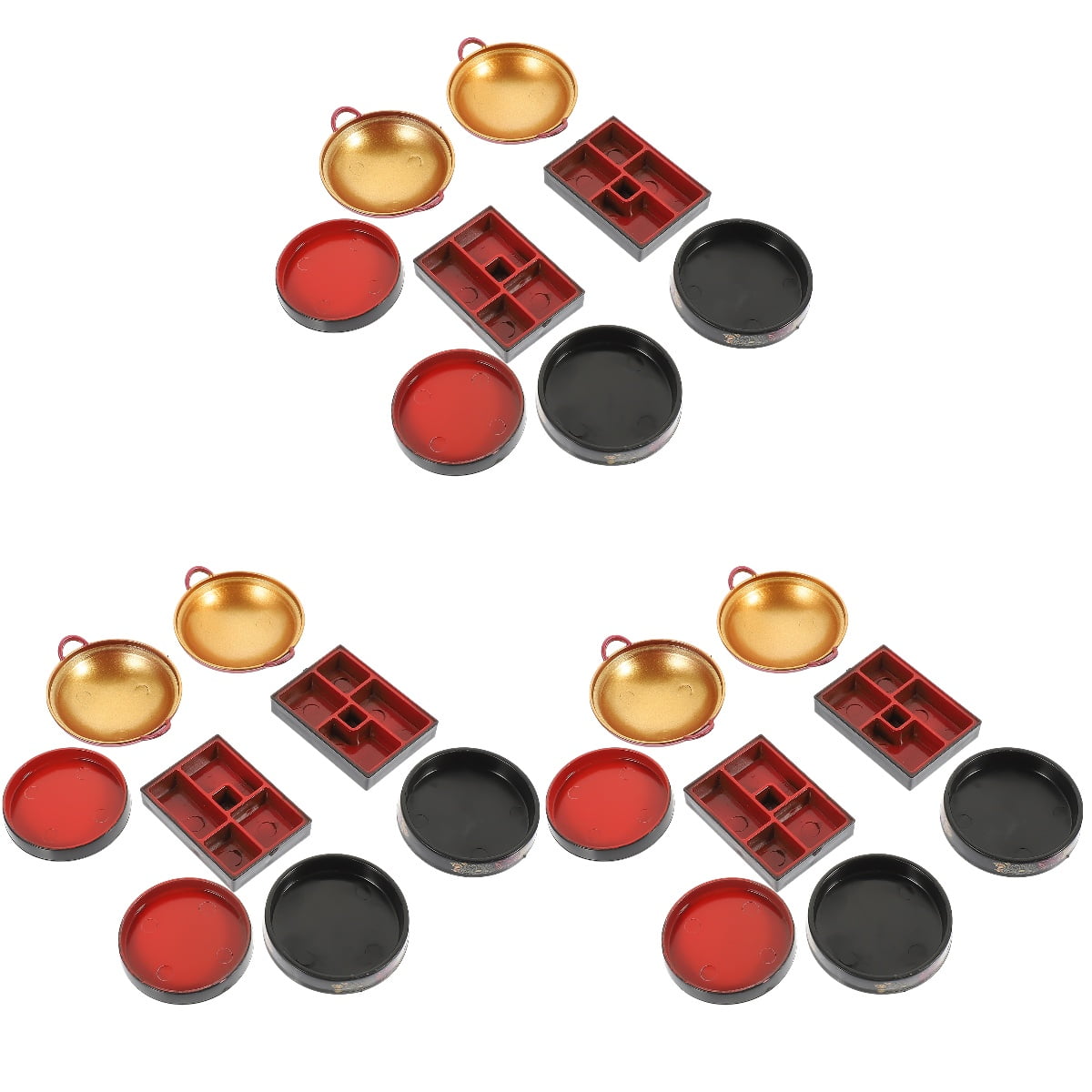 24 pcs Miniature Food Plate Models Mini House Kitchen Props Doll House ...