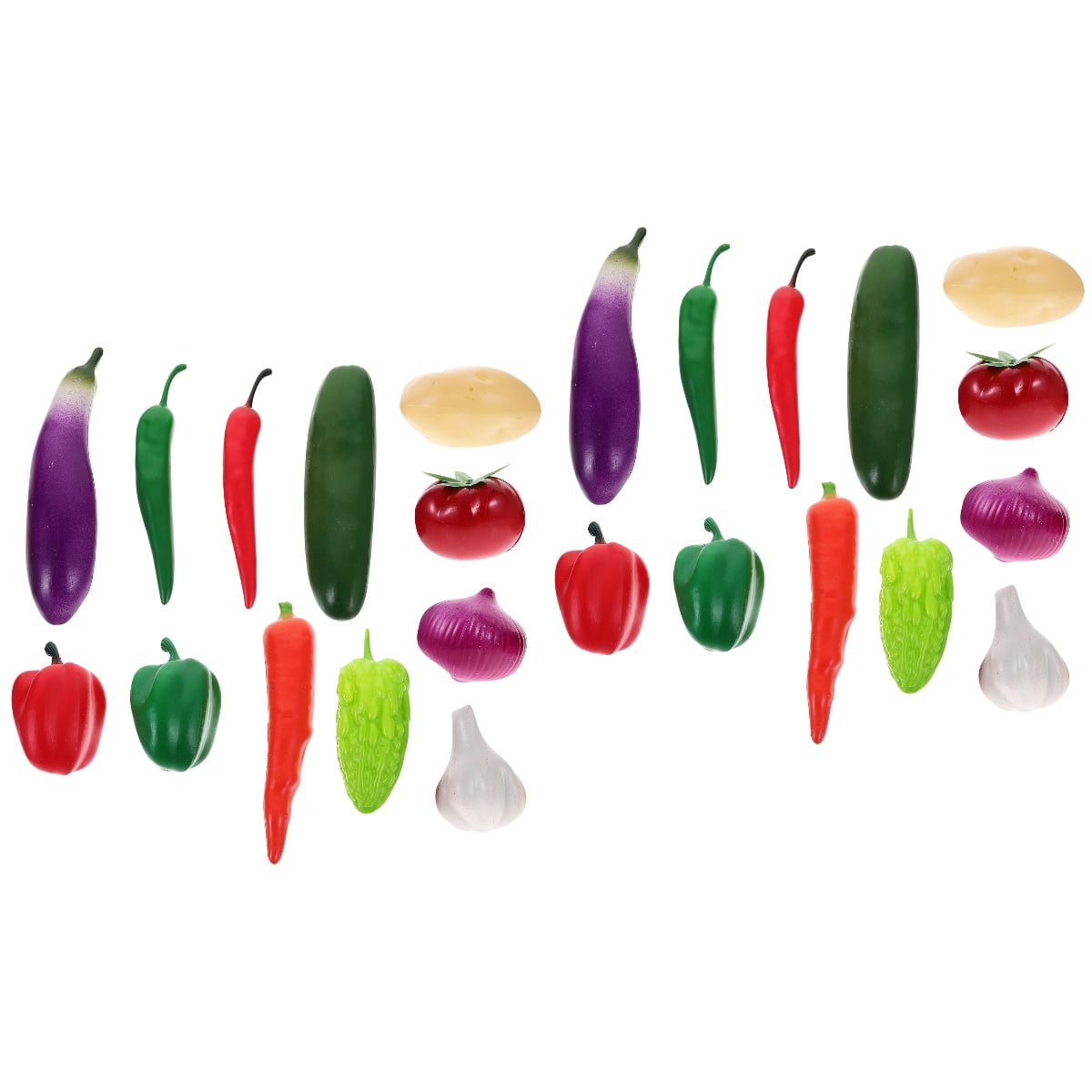 24 pcs Realistic Vegetable Model Decors Artificial Vegetable Photo ...