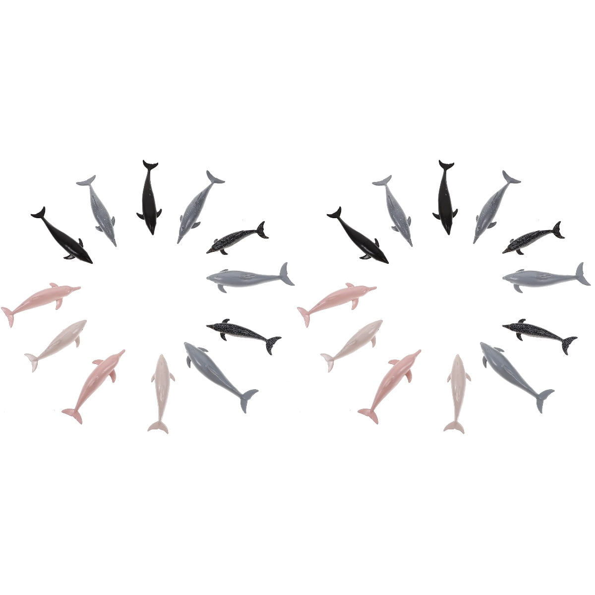 24 pcs Simulation Realistic Dolphin Model Mini Dolphin Model Lifelike ...