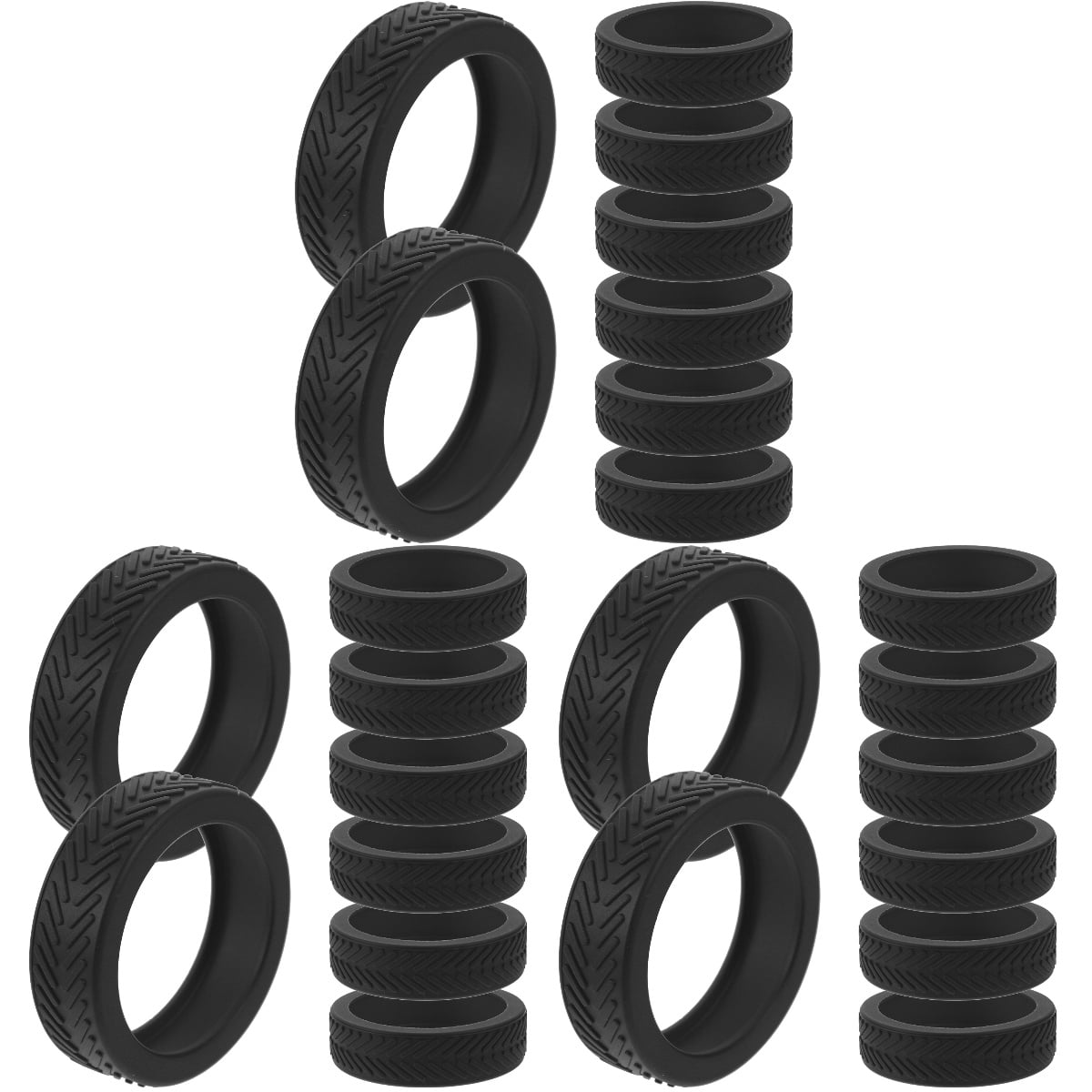 24 pcs Suitcase Wheels Covers Rubber Luggage Caster Covers Travel ...
