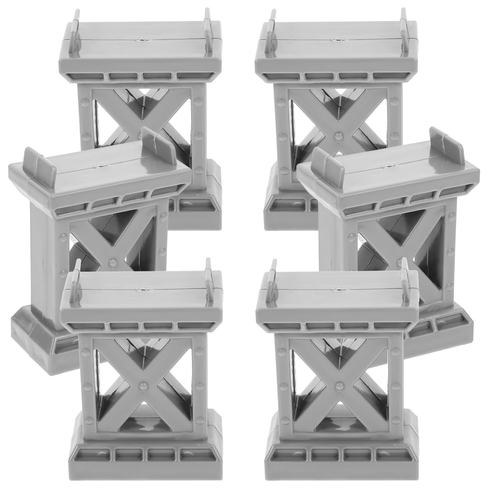 24 pcs Train Bridge Pier High Level Blocks Track Riser Stabilizers ...