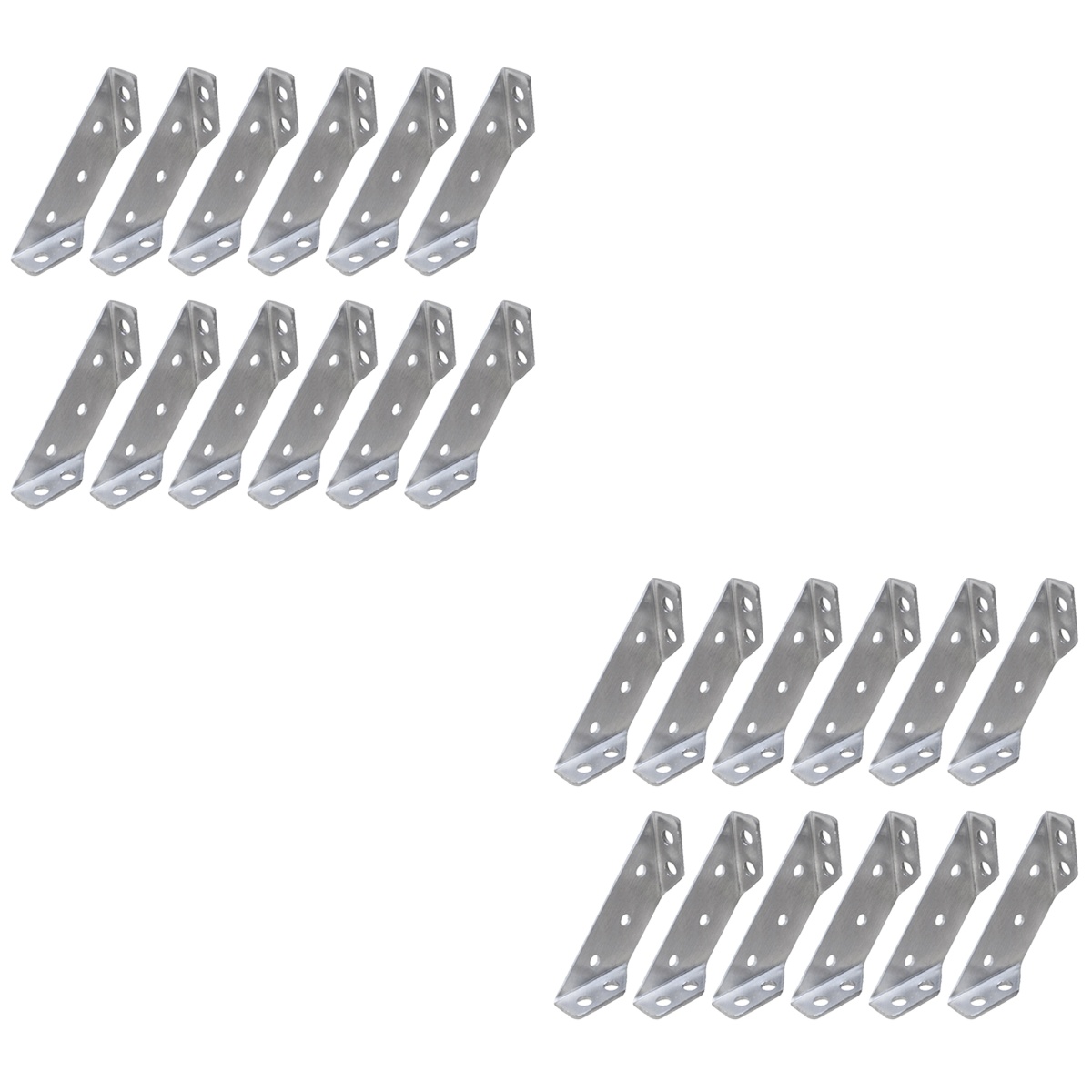 24 pcs Trapeziform Corner Brace Stainless Steel Joint Fastener Corner ...