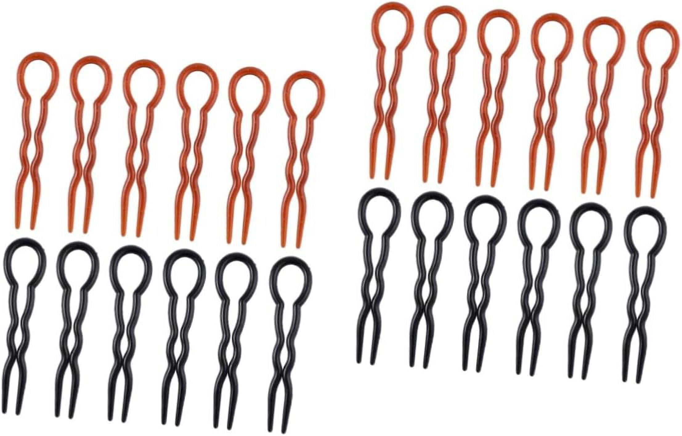 24 pcs Wavy Girls Pins Shaped Styling Tool Bun & Crink Large French ...