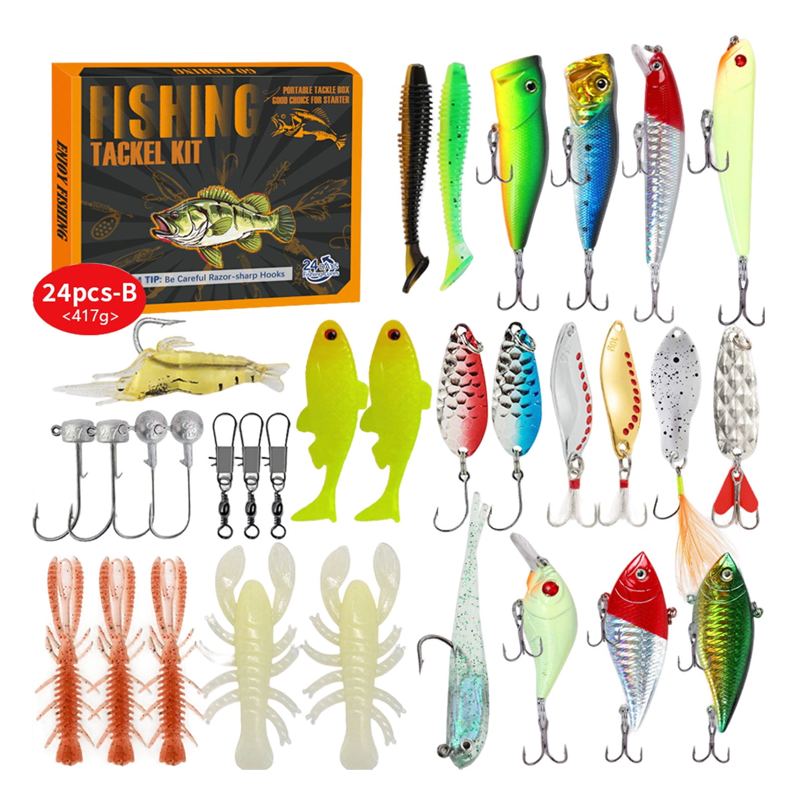 24-piece Road Runner Lure Blind Box Set Outdoor Countdown Set, colorful ...