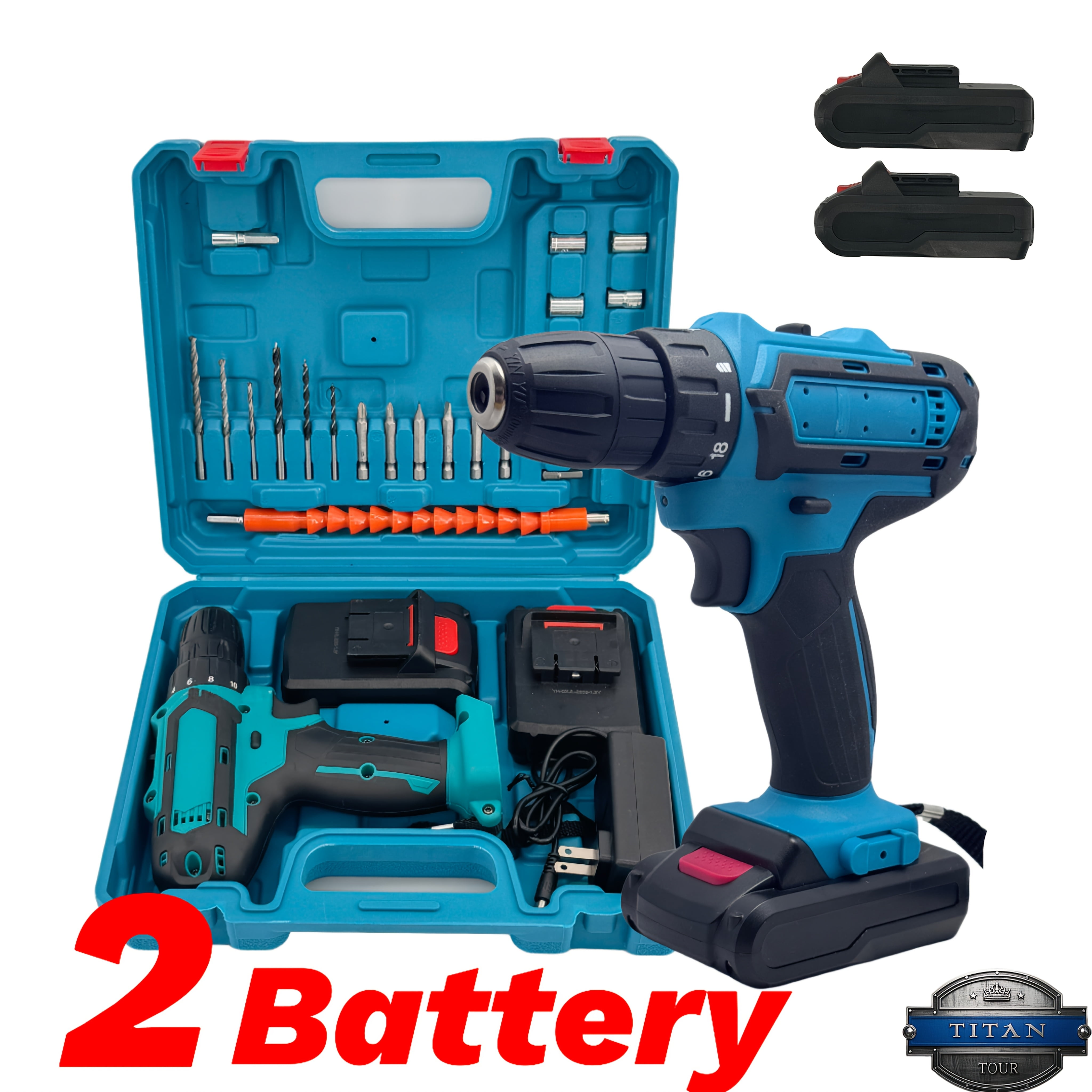 24-piece Set- Two-speed Two Batteries One Charger-Lithium Electric ...
