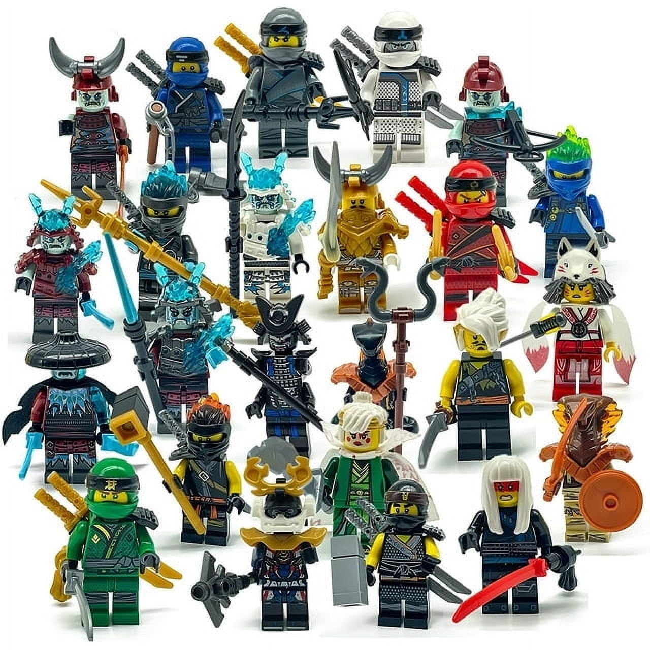 24 pieces 1.77 inch Ninjago Collectible Interlocking Block Building Sets A4 - Walmart.com