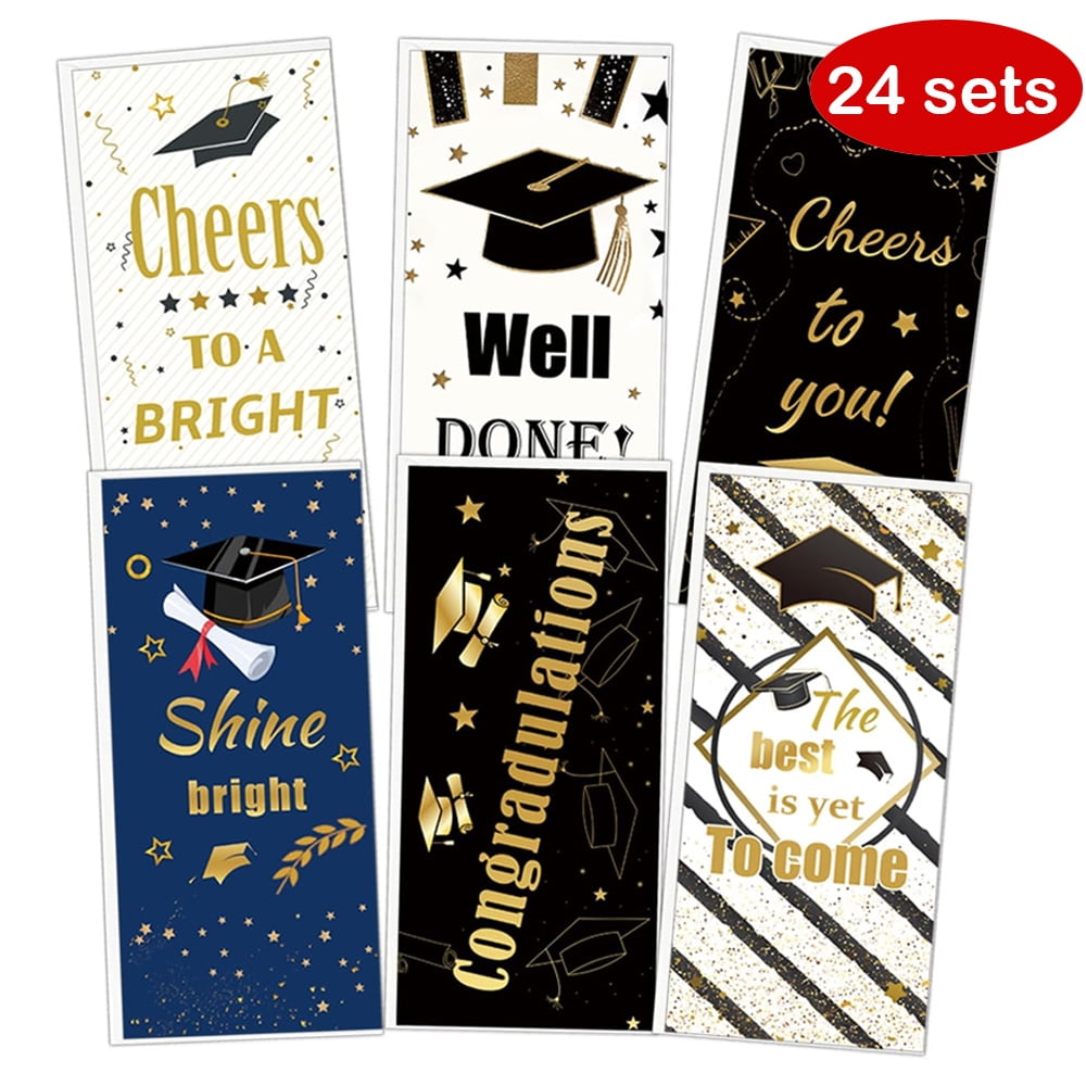 24 sets Graduation Card Money Holder Congrats Grad Card Celebrate ...