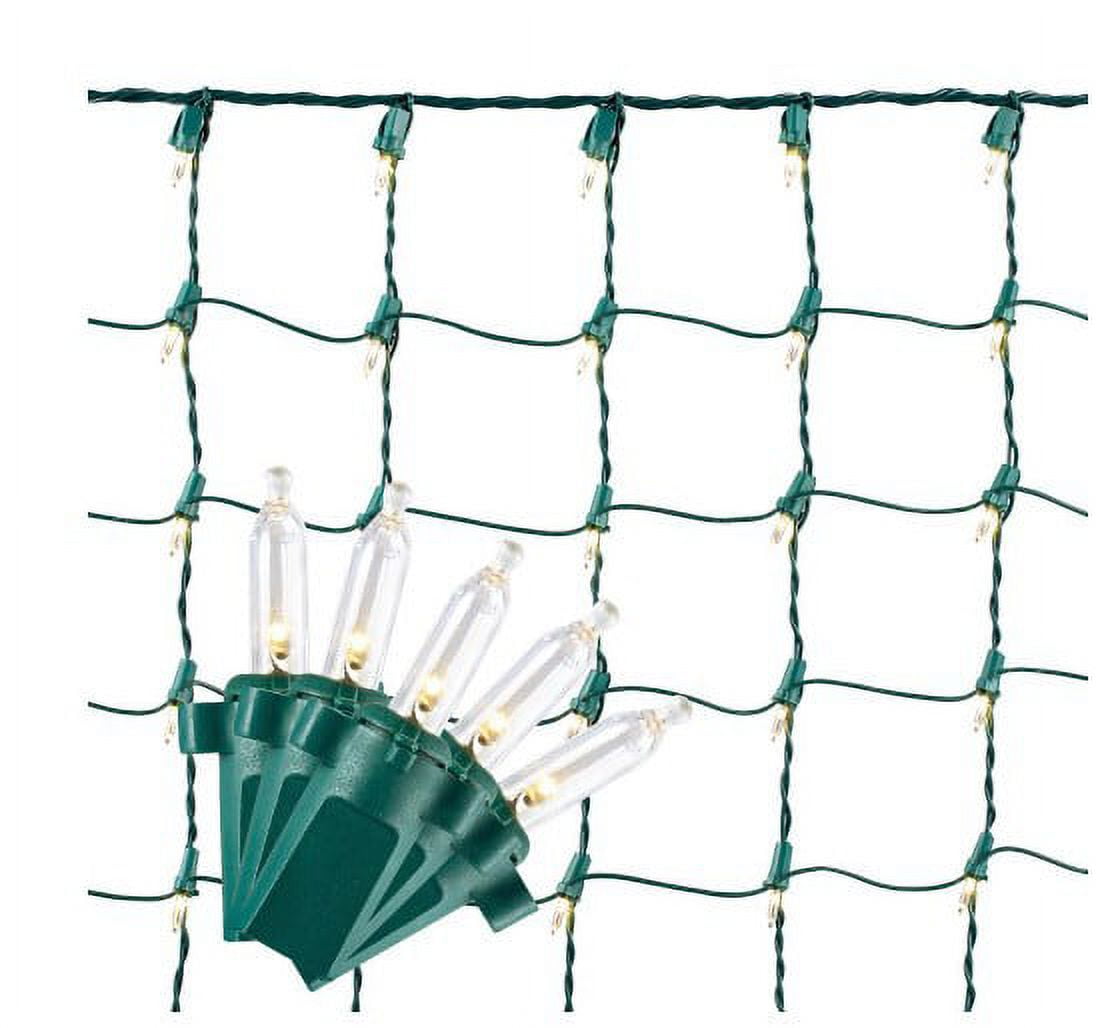 24 Sq. Ft. 150-Light LED Warm White Smooth Mini Net Light Super Bright ...